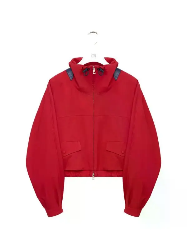 Loewe High-neck Gabardine Jacket - Red