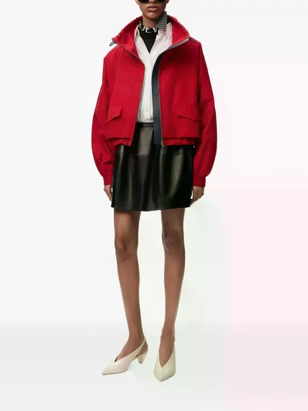 Loewe High-neck Gabardine Jacket - Red