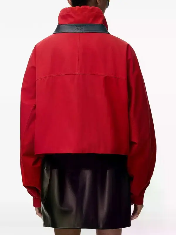 Loewe High-neck Gabardine Jacket - Red