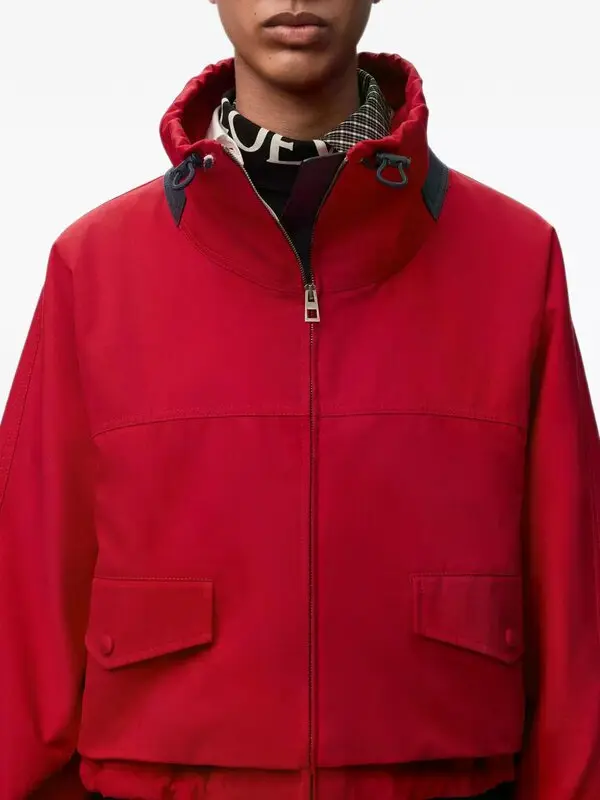 Loewe High-neck Gabardine Jacket - Red
