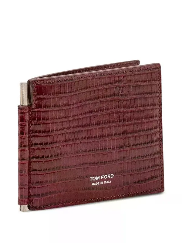 TOM FORD Lizard-effect Money-clip Cardholder