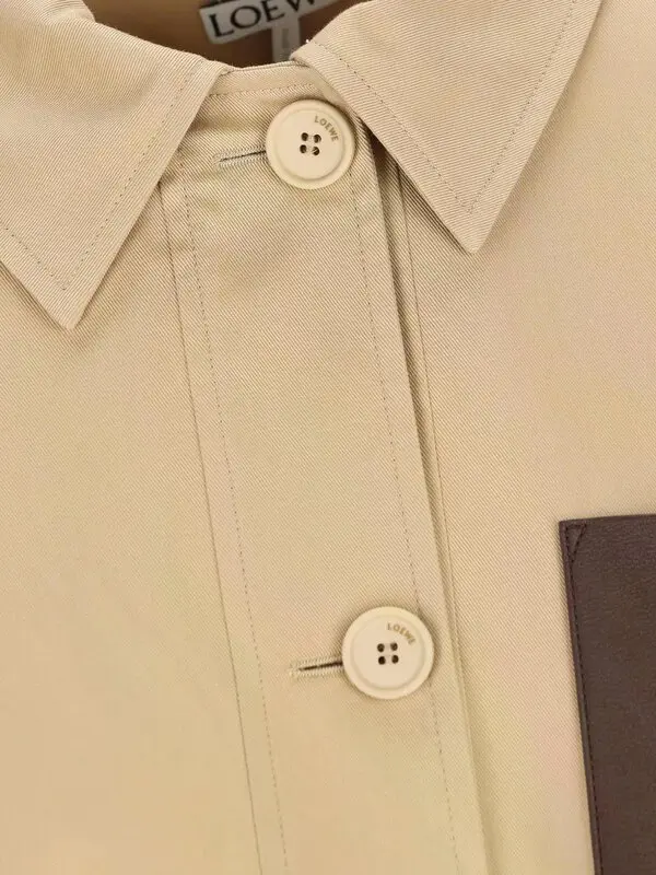 Loewe Logo-detail Twill Jacket - Neutrals
