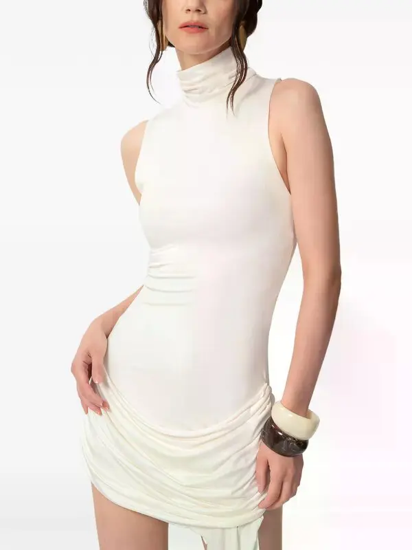 CONCEPTO Noe Ruched Draped Mini Dress