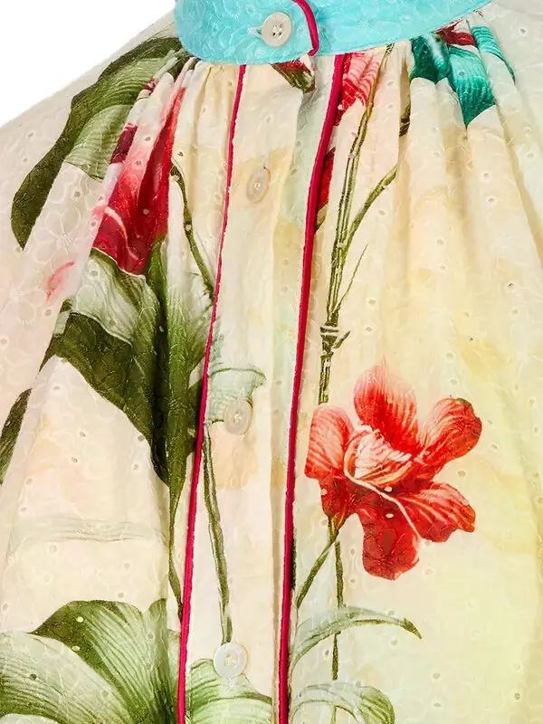 F.R.S FOR RESTLESS SLEEPERS Floral Broderie-anglaise Blouse - Neutrals