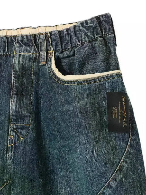 Undercover Panelled Denim Shorts