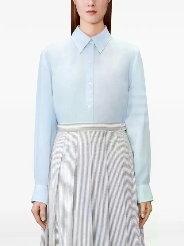 Thom Browne 4-bar Linen Shirt