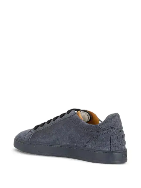 TOD'S Suede Gommino Detail Lace-up Sneakers - Grey