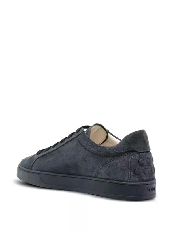 TOD'S Suede Gommino Detail Lace-up Sneakers - Grey