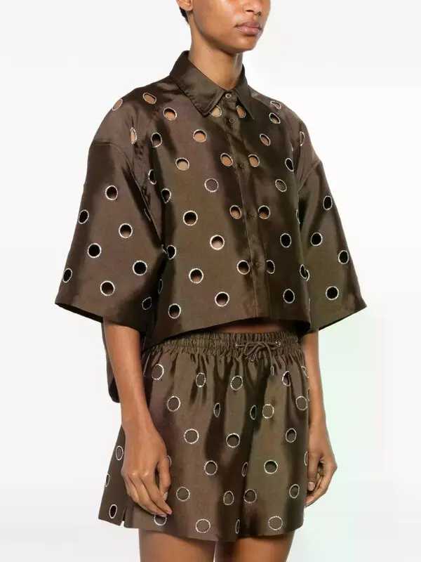 Sandro Oversized Eyelet Shirt