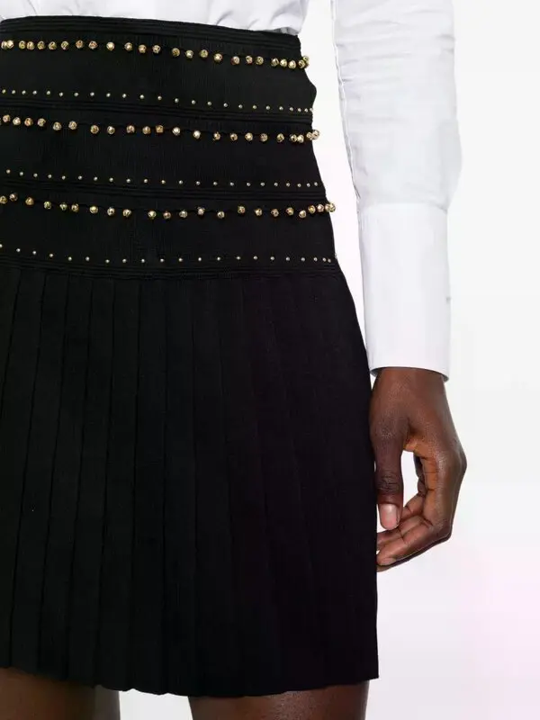 Sandro Embellished Pleated Mini Skirt