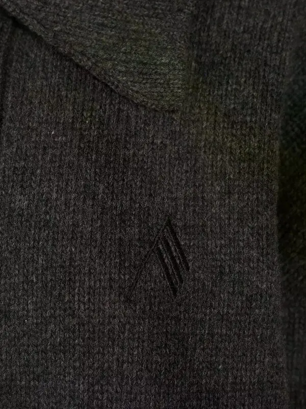 Attico Logo-embroidered Collared Cardigan