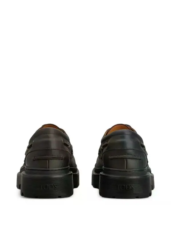 TOD'S Leather Chunky-sole Boat Shoes
