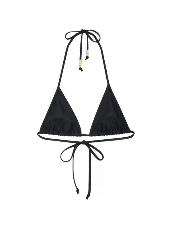 JW Anderson Embellished Triangle Bikini Top - Black