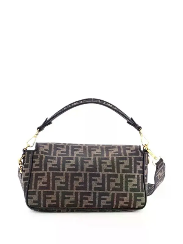 Fendi Baguette Nm Bag Zucca Canvas Medium Shoulder Bag