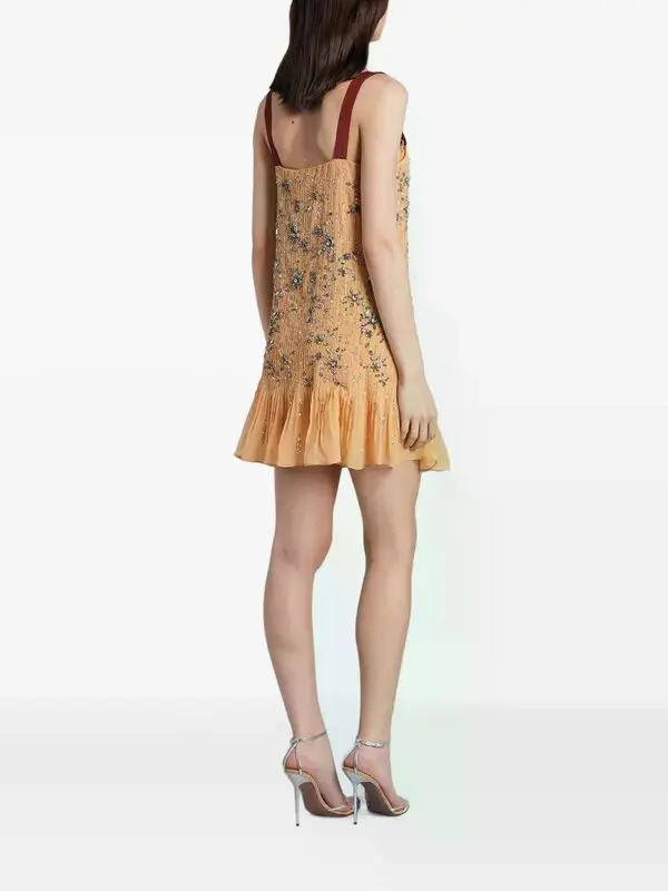 Alice + Olivia Linnea Embellished Mini Dress - Neutrals