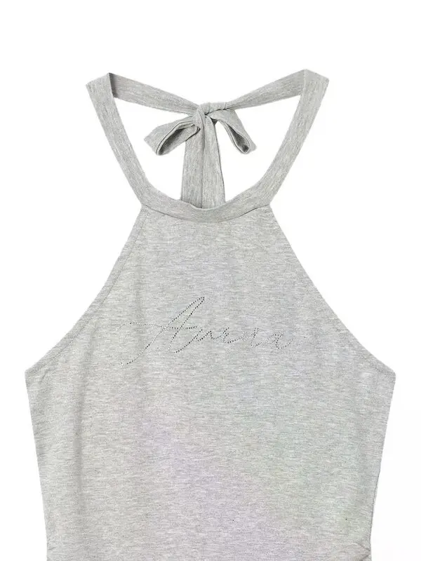 B+AB Crystal Embellished Halterneck Top - Grey