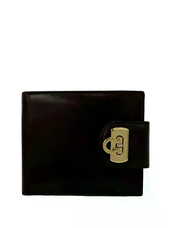 FERRAGAMO 2010-2026 Leather Gancini Bifold Wallet Small Wallets - Brown