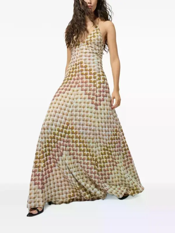 Missoni Zigzag-knit Open-back Dress