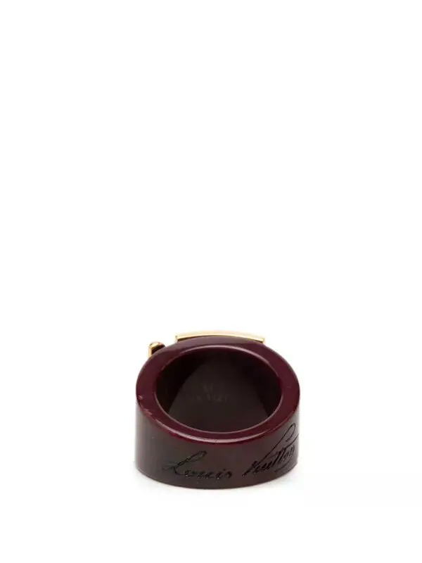 LOUIS VUITTON Resin Gold Plated Lock Me Ring