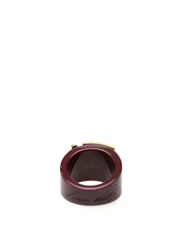 LOUIS VUITTON Resin Gold Plated Lock Me Ring