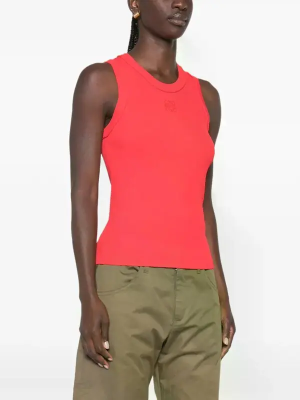 Loewe Anagram Embroidered Ribbed Tank Top