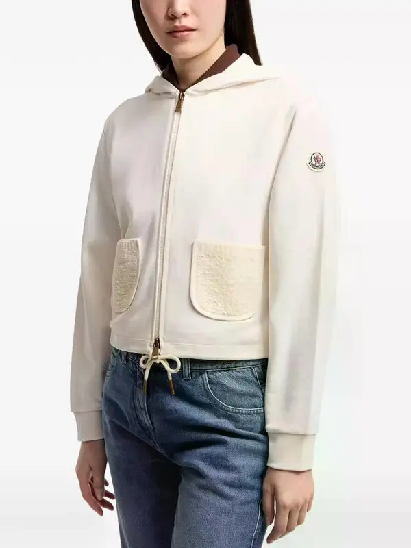 Moncler Logo Patch Zip-up Hoodie