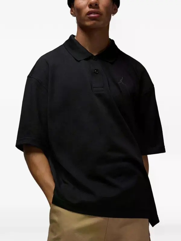 Nike Brooklyn Embroidered Polo Shirt - Black