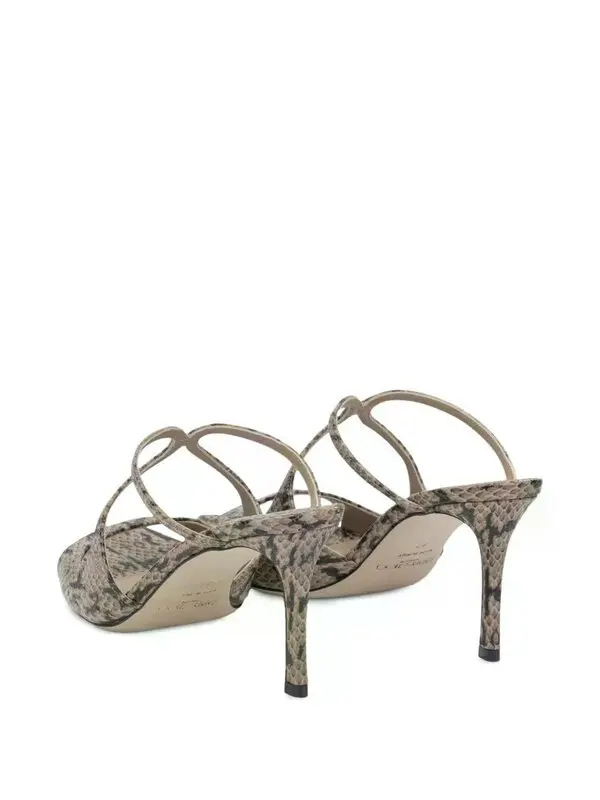 JIMMY CHOO Anise Snakeskin Effect Sandals - Neutrals