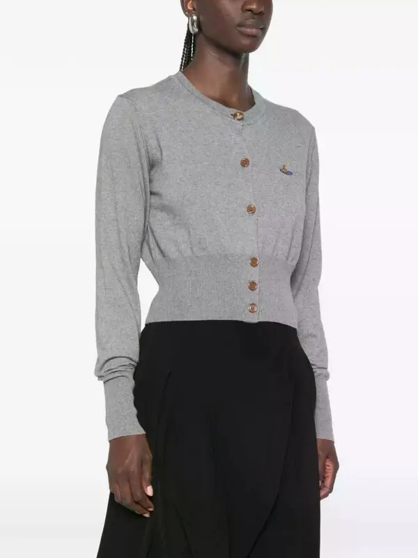 VIVIENNE WESTWOOD Bea Cropped Cardigan - Grey