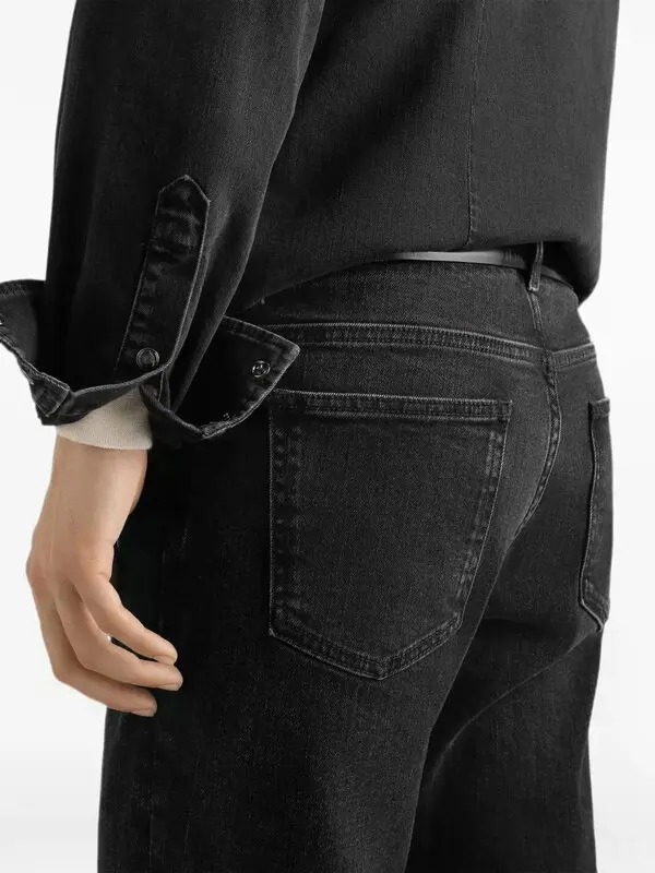 Dolce & Gabbana Slim Fit Denim Trousers With Embroidered Logo