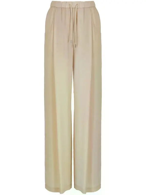 Emporio Armani Drawstring Detailed Straight-leg Trousers - Neutrals