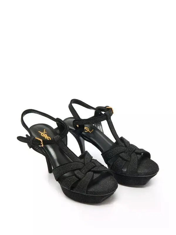 Saint Laurent Tribute Suede Platform Stiletto Sandals