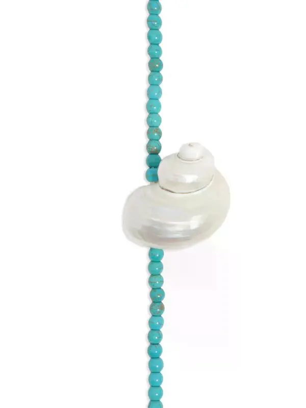 Bimba Y Lola Beaded Shell Pendant Necklace