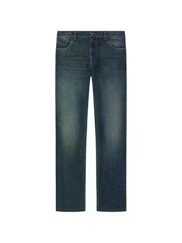 COURREGES Straight-leg Denim Jeans With Whiskering Detail