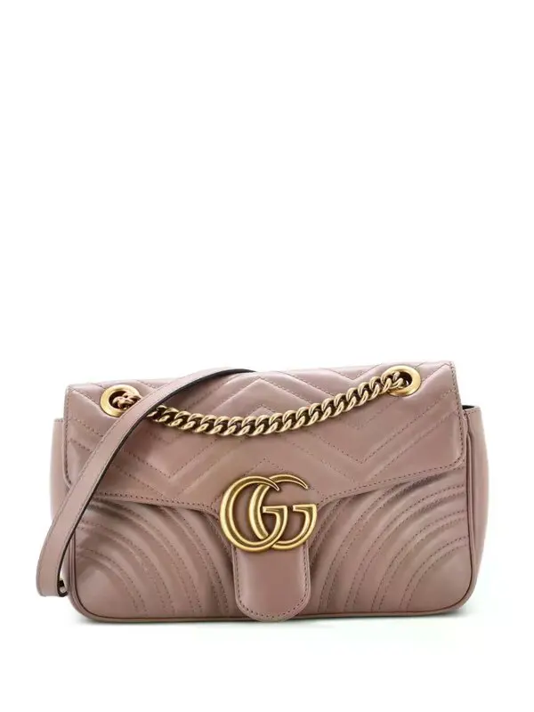 Gucci Gg Marmont Matelassé Leather Medium Shoulder Bag - Neutrals