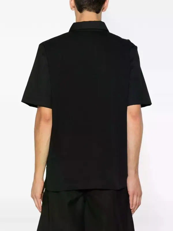 YES LONDON Zipped Polo Shirt - Black