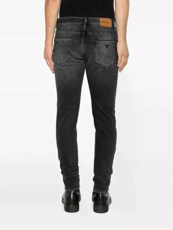 Emporio Armani Distressed Paint-splatter Jeans