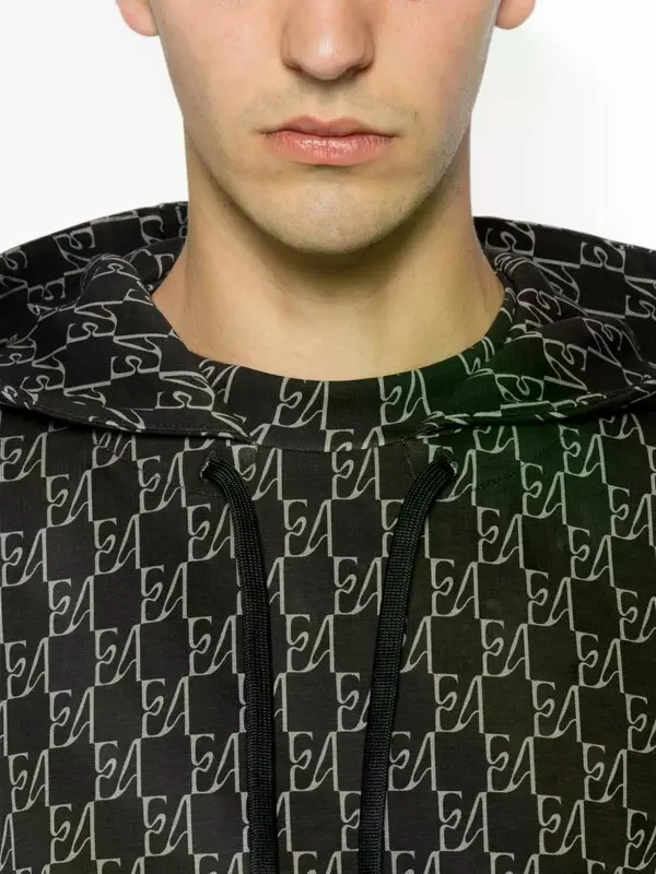 Emporio Armani Monogram Print Hoodie
