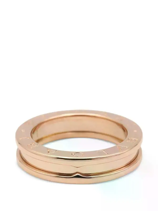 BVLGARI B.zero1 18k Rose Gold Band Ring - Pink
