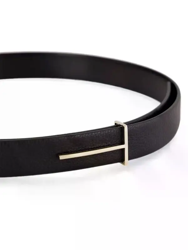 TOM FORD Logo Leather Belt - Black