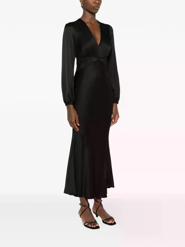 TWINSET Lace-insert Open-back Maxi Dress