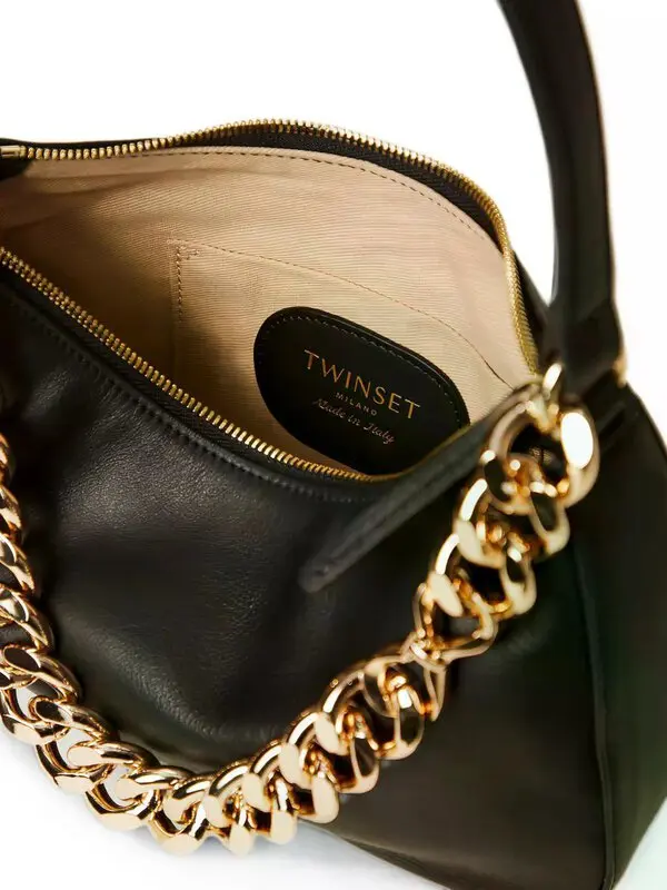 TWINSET Liliane Chain-link Shoulder Bag - Black