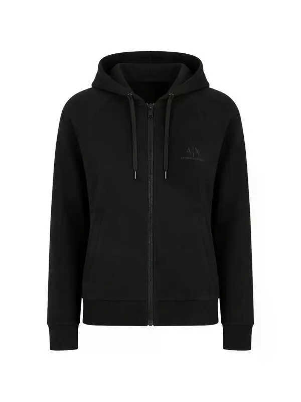 Armani Exchange Rhinestone Embellished Zip-up Hoodie