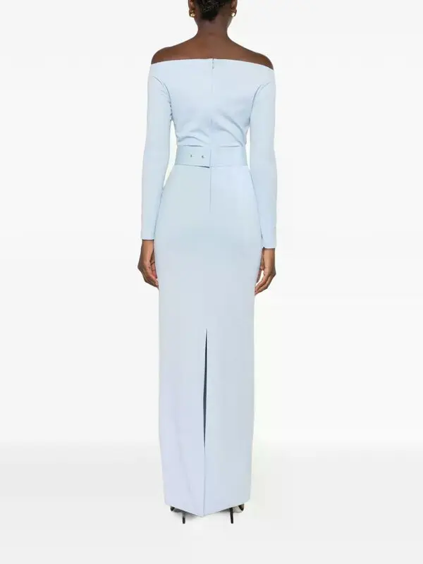 Solace London Sabina Off-the-shoulder Maxi Dress - Blue