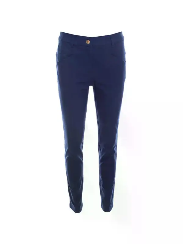 Escada Teresa Cotton-blend Straight-leg Trousers
