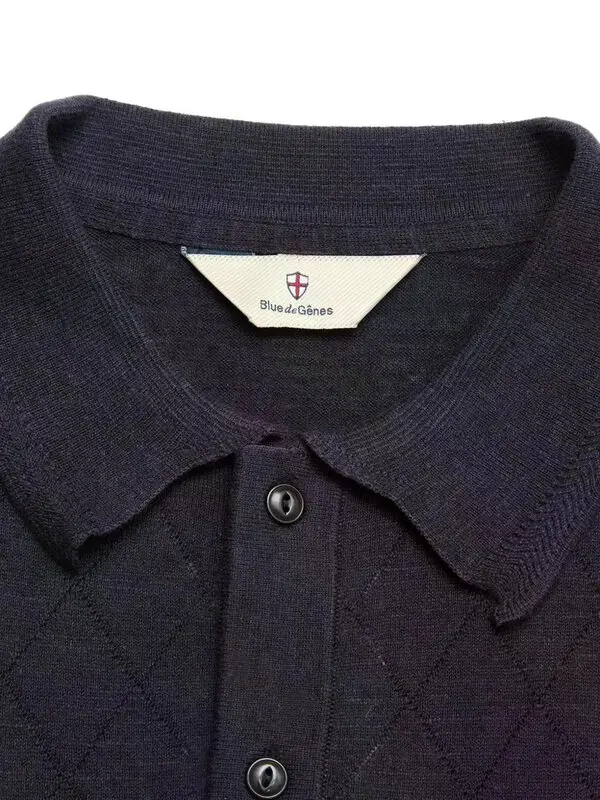 BLUE DE GÊNES Diamond-knit Polo Shirt