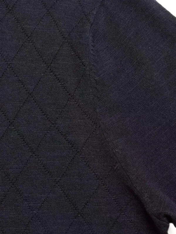 BLUE DE GÊNES Diamond-knit Polo Shirt