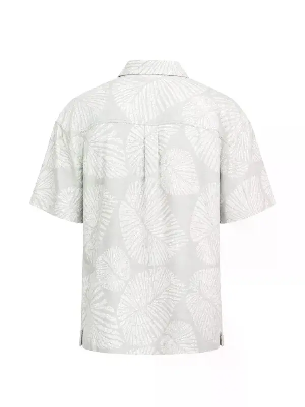 REVOLUTION NOW Leaf-print Short-sleeved Shirt