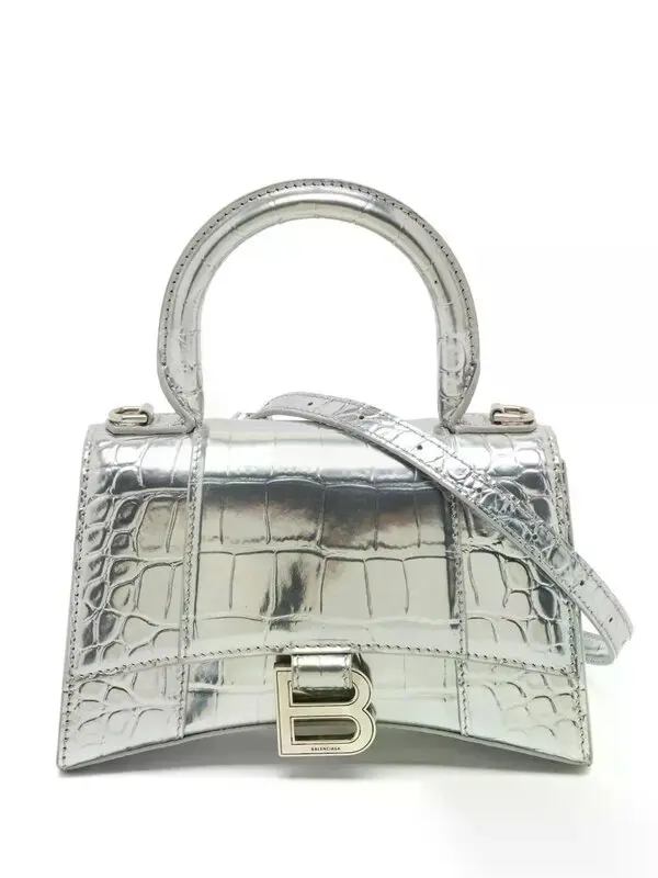 Balenciaga Hourglass Xs Handbag - Silver