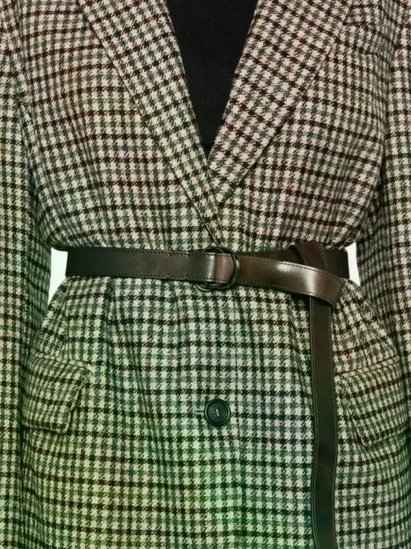 Brunello Cucinelli Check-pattern Belted Blazer